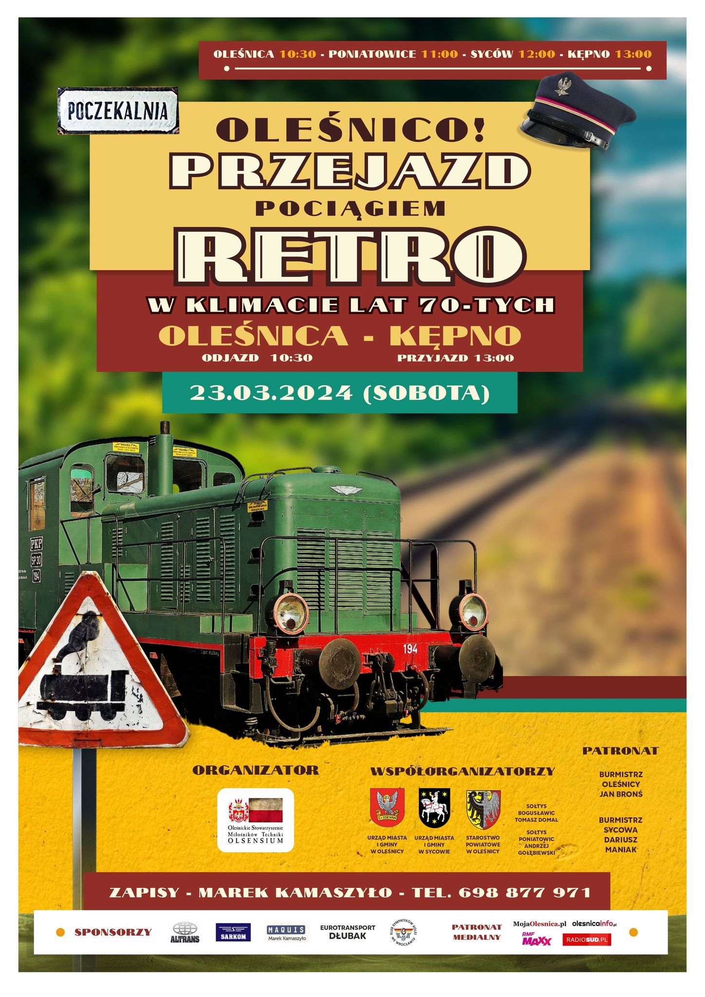 RETRO POCIĄG w klimacie lat 70-tych